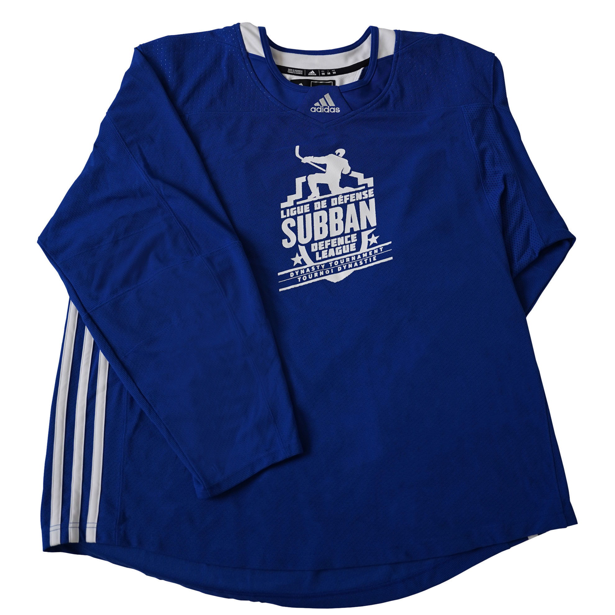 Subban Defence League eStore. SDL Official Adidas Jersey blue with white